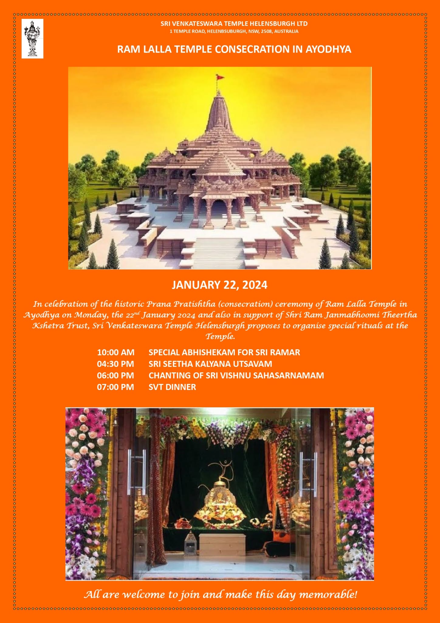 New Year message and Sri Ram Janma Bhoomi Celebrations - SRI ...